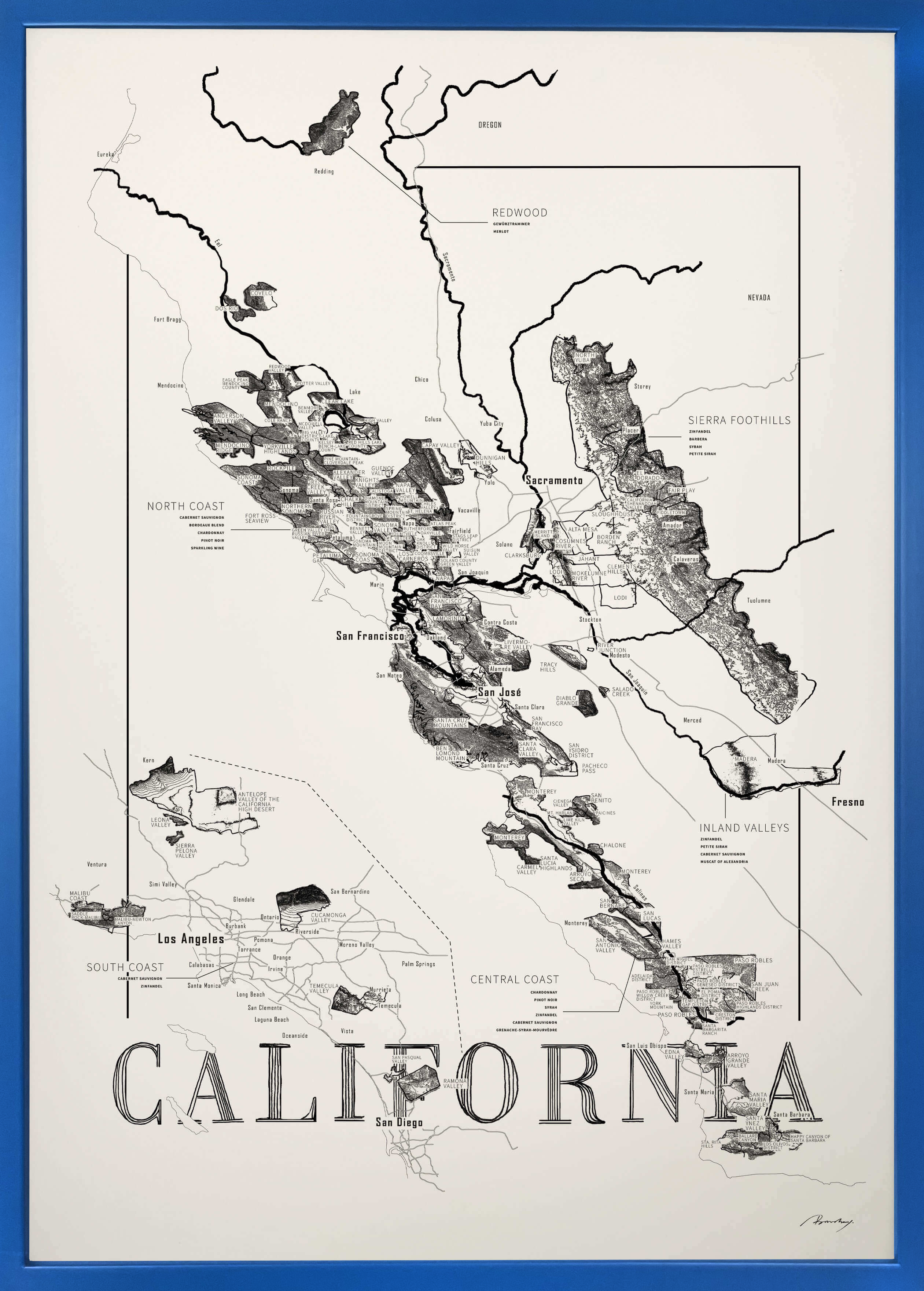 California wine map – Brushery