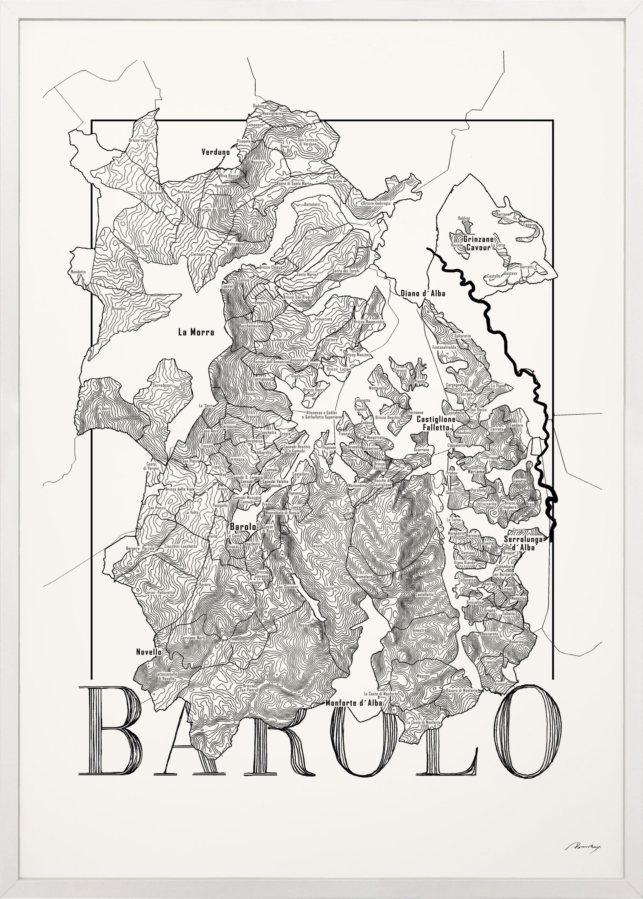 Barolo wine map – Brushery