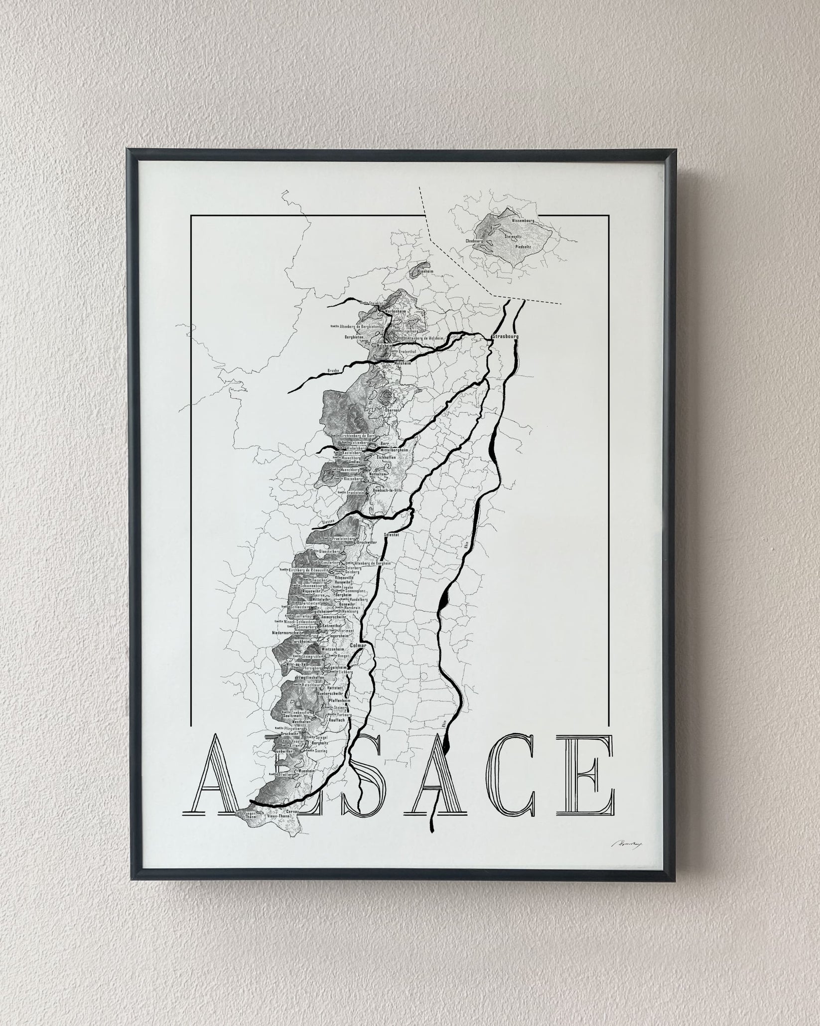 Alsace wine map – Brushery