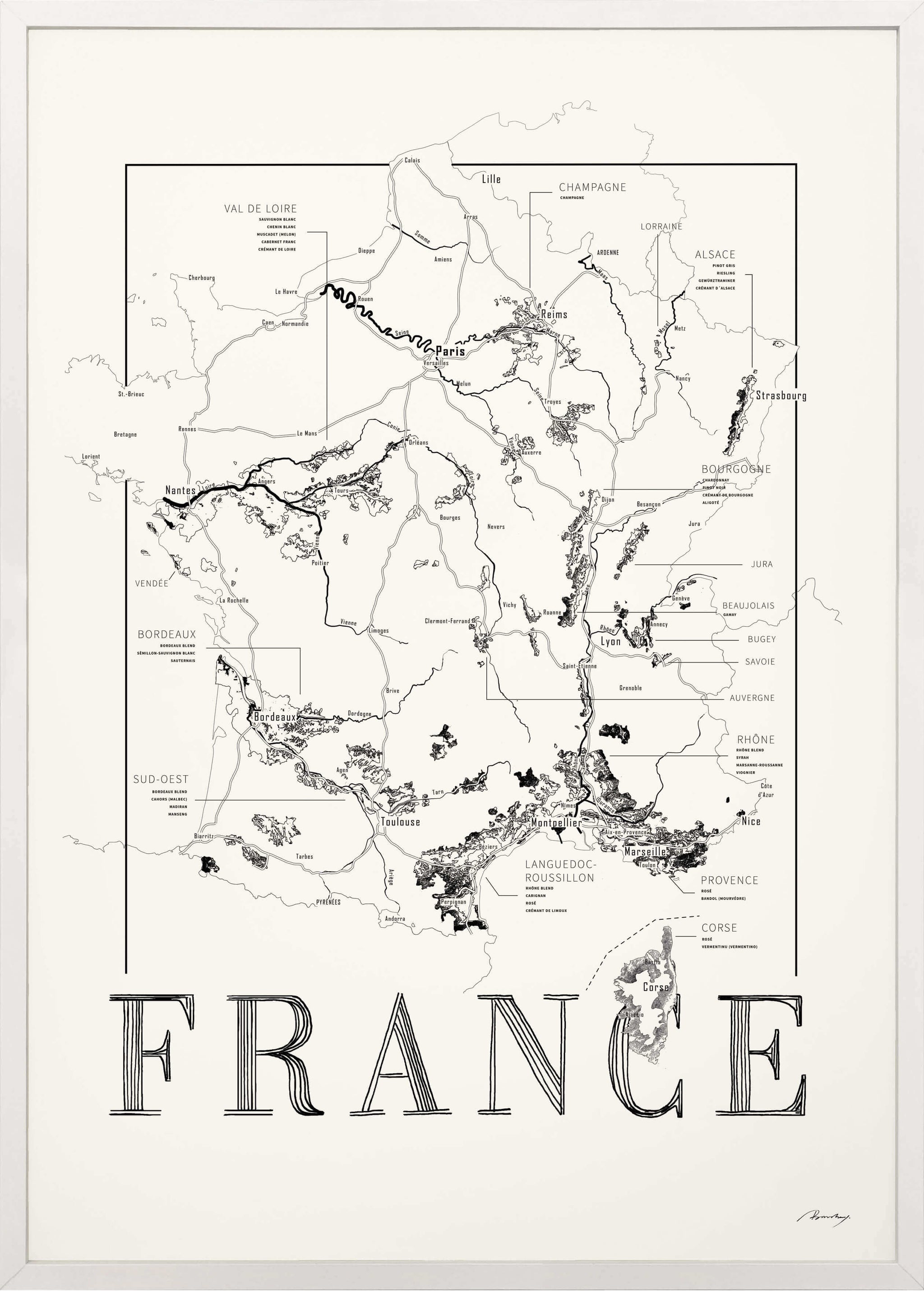 France wine map – Brushery