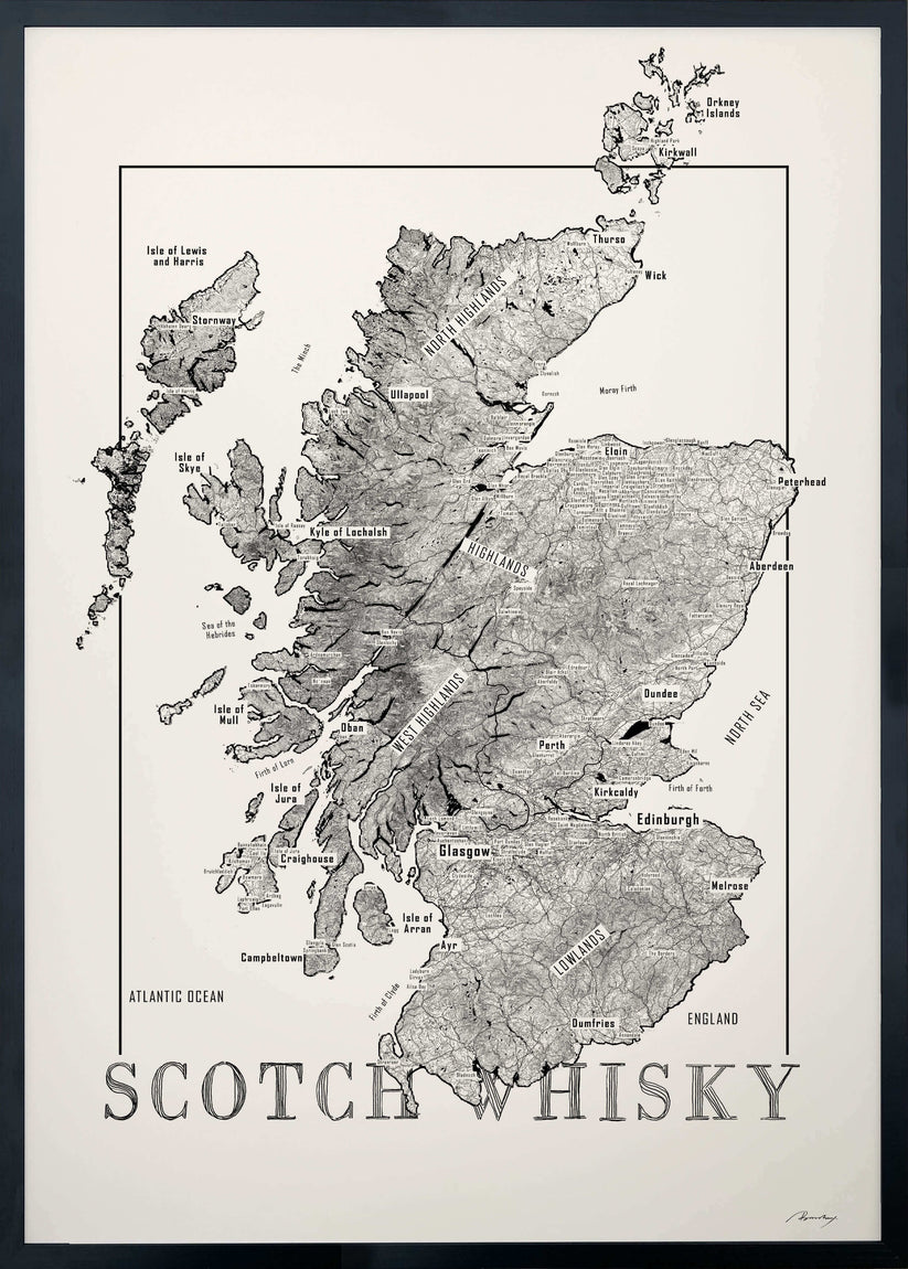 Scotch region whisky map – Brushery