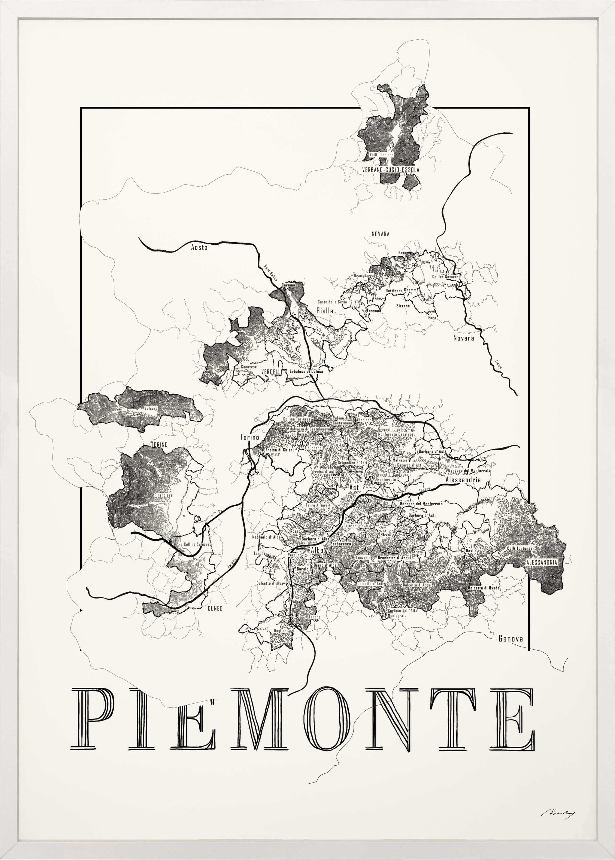 Piemonte wine map – Brushery