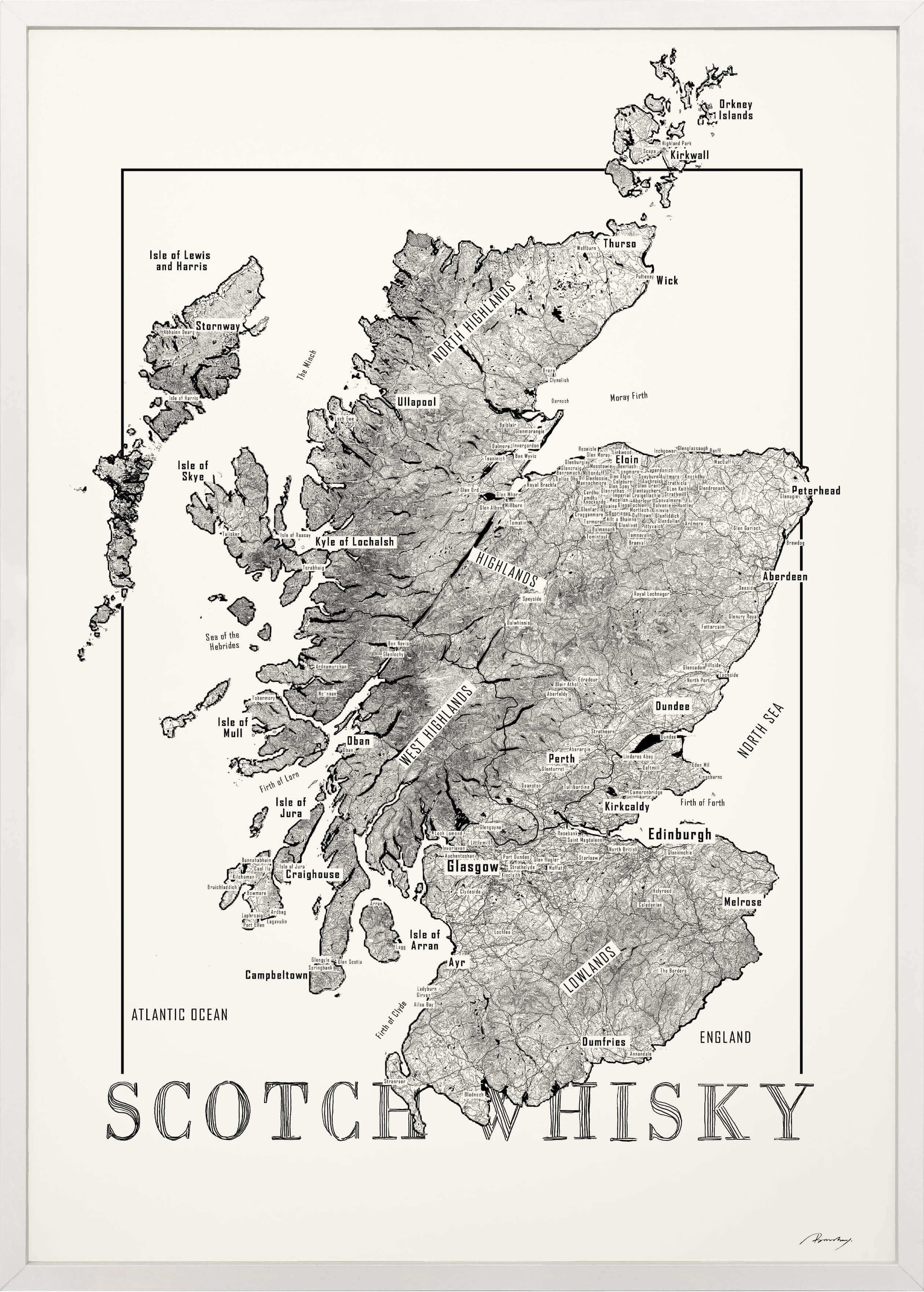 Scotch region whisky map – Brushery